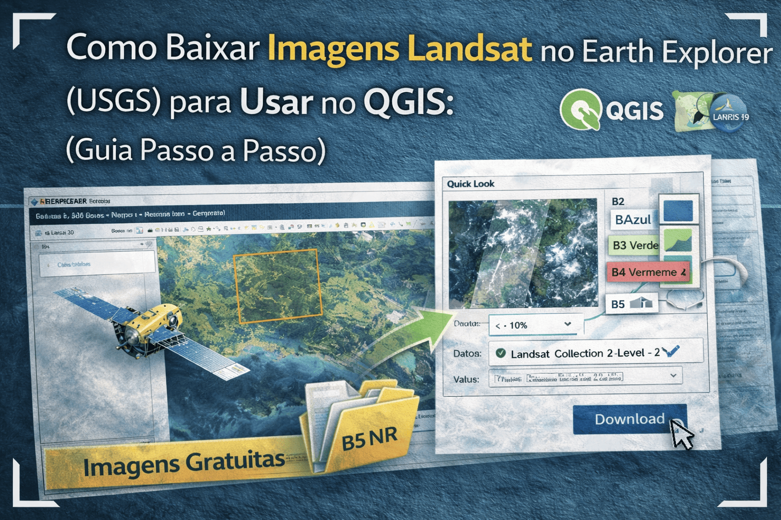 Como Baixar Imagens Landsat no Earth Explorer (USGS) para Usar no QGIS ...